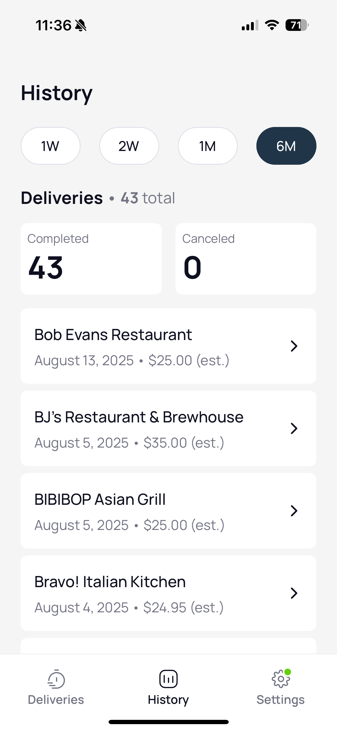 Viewing Completed Deliveries in App – DeliverThat Drivers